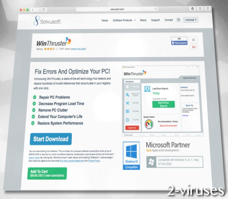 WinThruster virus – Come rimuoverlo? – Rimozione-Malware