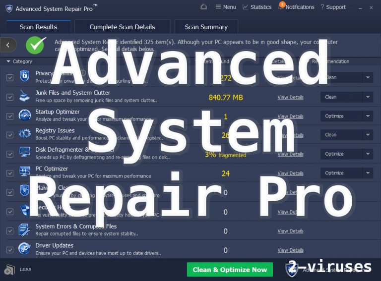 Advanced System Repair Pro – Come rimuoverlo? – Rimozione-Malware